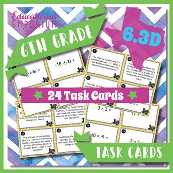 Teks D Task Cardsadd Subtract Multiply And Divide Integers D