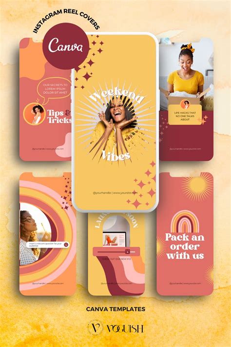 Instagram Reel Cover Templates Boho Reel Covers Bright Instagram