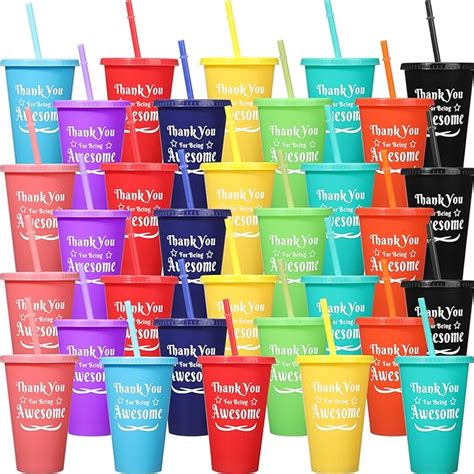 Amazon Sunnychicc Pcs Thank You Cups Oz Colorful Tumbler