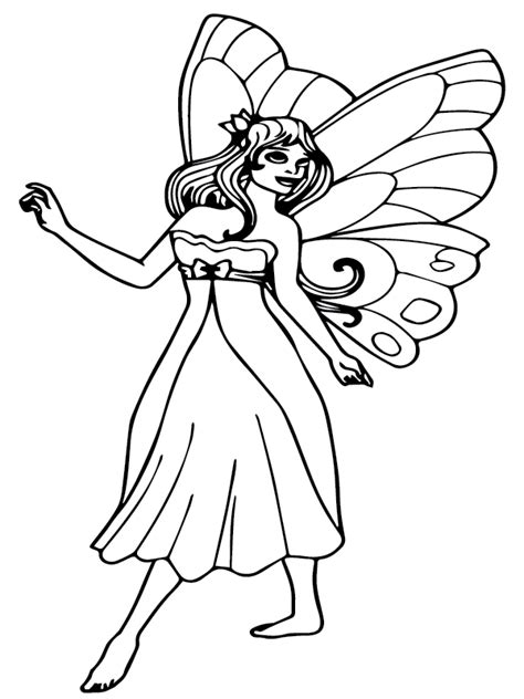 Magnificent Fairy Princess Färbung Seite Kostenlose druckbare