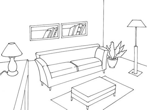 Coloriage Salon 6 Coloriage Salon Coloriages Maison