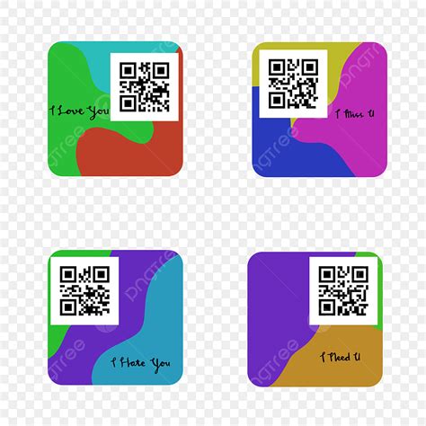 Qr Codes Clipart Transparent Png Hd Rainbow Qr Code Label Qode Label