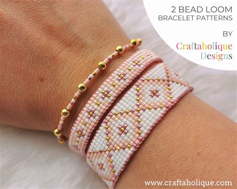 Set Of Two Bead Loom Bracelet Patterns Craftaholique