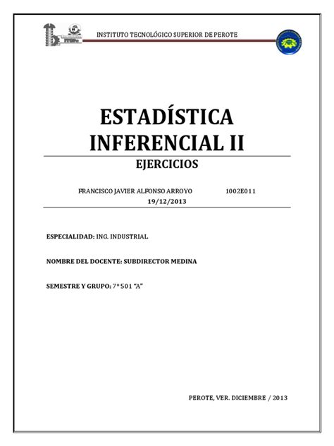 PDF Ejercicios Estadistica Inferencial II DOKUMEN TIPS
