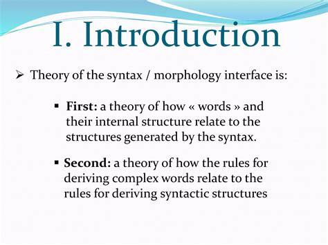distributed morphology