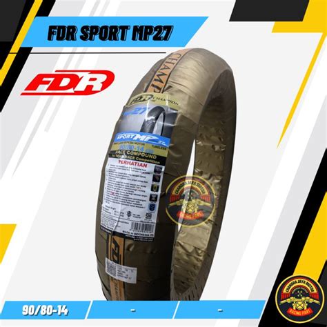 BAN LUAR FDR MP27 RING 14 UKURAN 90 80 14 TUBLESS RACE COMPOUND