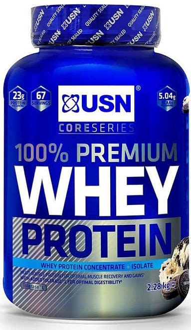 Proteína em pó USN 100 Whey Protein Premium smetanová sušenka 2 28kg