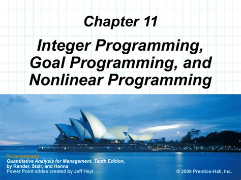 chap 11 integer goal nonlinear programming