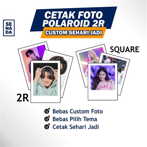 Jual Cetak Foto Polaroid 2R Custom Warna Background Shopee Indonesia