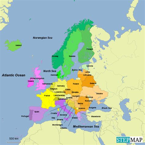 49 Countries Of Europe Map Map