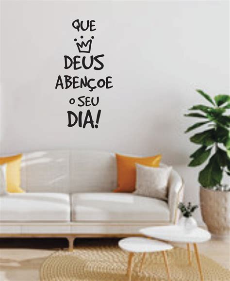 Adesivo Frase que Deus Abençoe o Seu Dia Elo7
