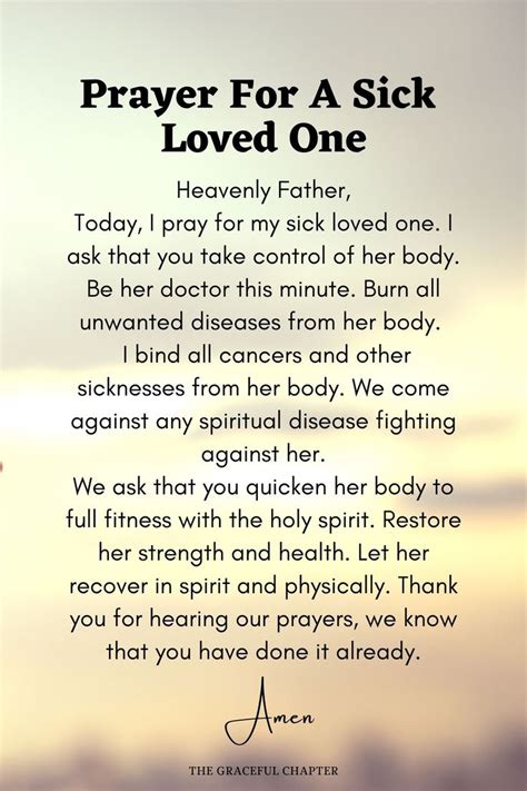 8 Prayers For My Loved Ones The Graceful Chapter Healing Prayer
