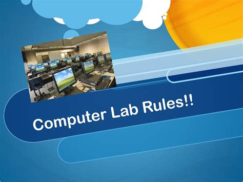 Ppt Computer Lab Rules Powerpoint Presentation Free Download Id5768598