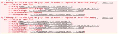 Failed Prop Type The Prop Open Is Marked As Required In Forwardref