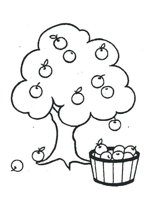 Dibujos de Árbol de Manzana 11 para Colorear para Colorear Pintar e