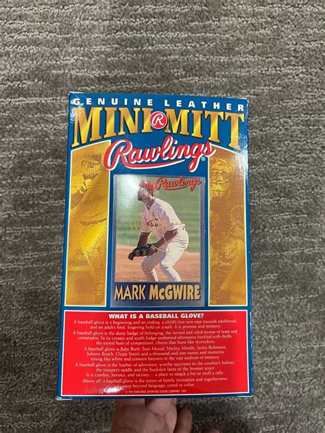 Rawlings Mark Mcgwire Genuine Leather Mini Mitt Glove New In Box Ebay