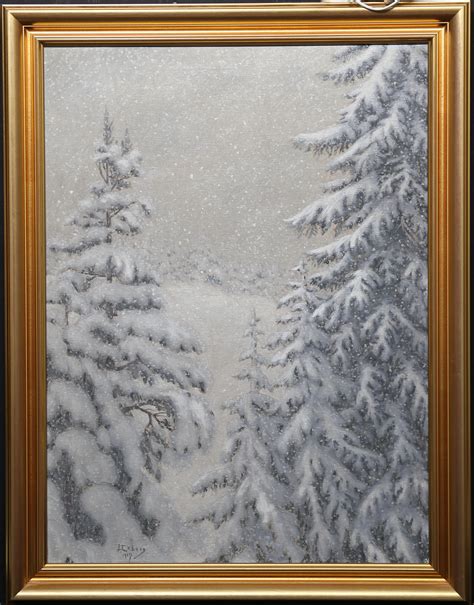 Bilder zu 2517987 JOSEF EKBERG Winterlandschaft Öl auf Leinwand
