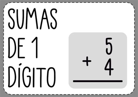 Sumas De 1 Digito