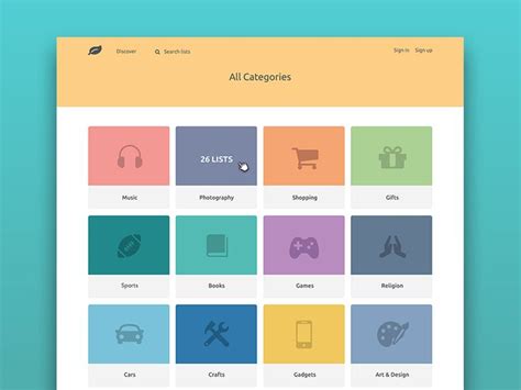 Craft Websites Choose Your Category List
