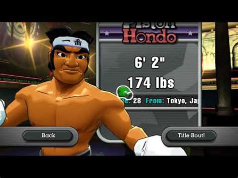 Guia Punch Out Wii Parte Title Defense Piston Hondo Youtube