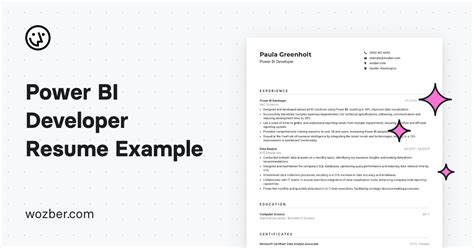 Power Bi Developer Resume Example