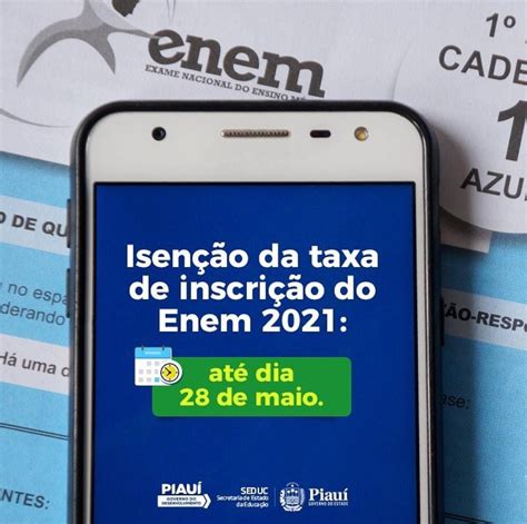 Solicitação da isenção da taxa do Enem 2021 encerra dia 28