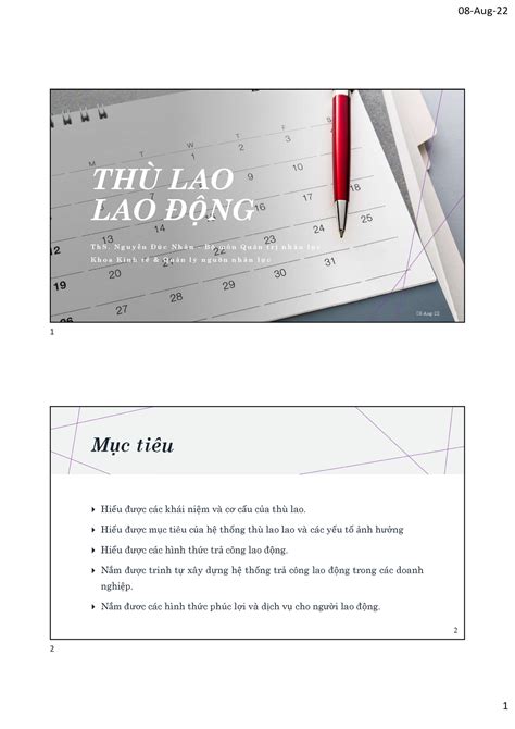 Ch6 CB quản trị nhân lực THÙ LAO LAO ĐỘNG T h S N g u y ễ n Đ ứ c