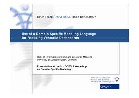 [ppt] use of a domain specific modeling language for realizing versatile powerpoint