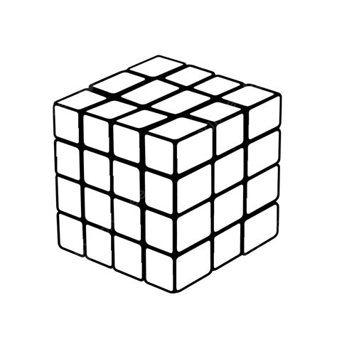 Outline Of Rubik S Cube Cube Rubik S Outline Png Transparent Image