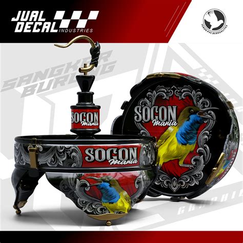 Jual Stiker Sangkar Burung SOGON MANIA Custom Variasi Decal Tebok