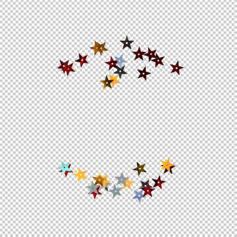 Premium PSD Star Confetti Party Decoration Cutout Psd File