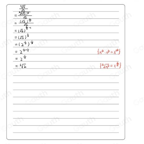 Solved Using The Work Shown On The Left What Is Sqrt 2 Sqrt 2 In
