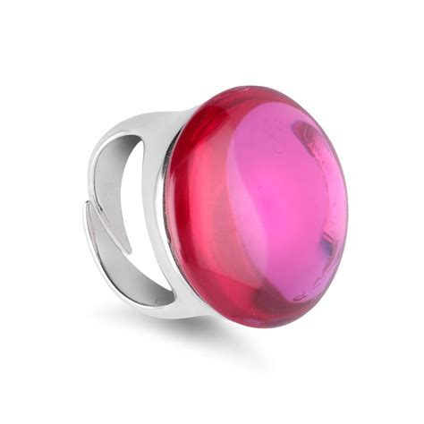 Anello In Argento Con Pietra Rossa Oro Co Luxury Zone