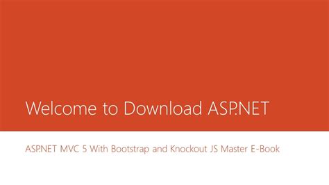 asp mvc 5 with bootstrap and knockout js youtube