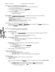 Autonomic Nervous System Ans Docx Chapter Outline Autonomic