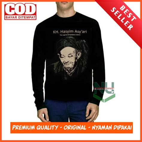 Jual Kaos KH Hasyim Asyari Kaos Mbah Hasyim Kaos Nahdlatul Ulama Lengan