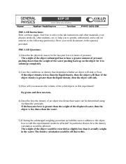 PHYS 1401 Exp10 Prelab 1 Doc EXP 10 PRELAB Name Nathan Huddleston