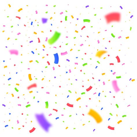 Confetti And Tinsel Explosion Background PNG Realistic Multicolor
