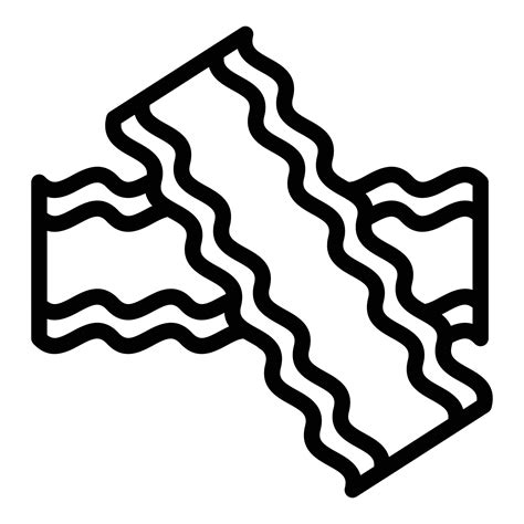 Bacon Icon Outline Style 15603612 Vector Art At Vecteezy