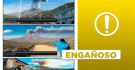 Volcán Ubinas estas fotos no corresponden a las recientes explosiones