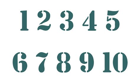 Stencil Numbers Printable