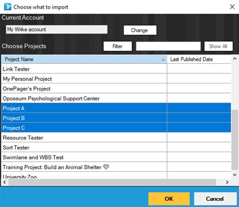Wrike Multi Project Gantt Chart Onepager