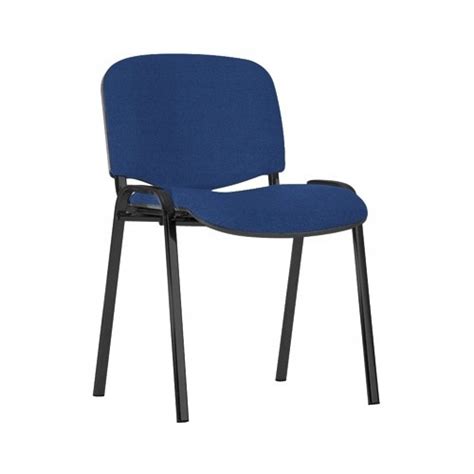 Krzesło konferencyjne biurowe niebieskie Nowy Styl ISO Black gruby