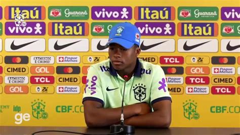 Vídeo Confira a entrevista coletiva do Endrick atacante da Seleção