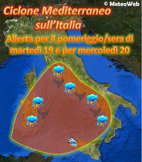 Allerta Meteo Ciclone Mediterraneo SullItalia Forte Maltempo Fino A