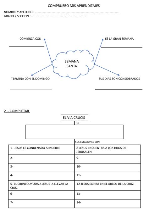 Examen De Religion Quinto Grado Compruebo Mis Aprendizajes Nombre Y