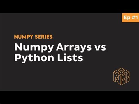 List Vs Array Python Complete Python NumPy Tutorial For Beginners 1