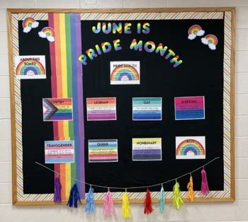 LGBTQ Pride Month Bulletin Board Posters By Maria Printon TPT