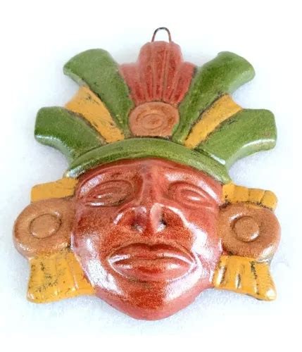 Mascara De Barro Figura Prehispanica Artesania Mexicana C159 En Venta