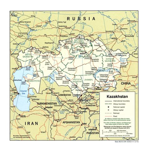 Grande detallado mapa político y administrativo de Kazajstán con